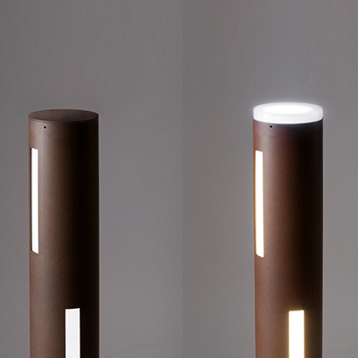 Designplan Lighting, Inc. | Slot Round LED Bollard, Ø3.9″ x 3 heights ...