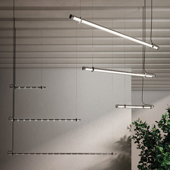 Designplan Lighting, Inc. | Trevi S 2.1 Linear Suspended LED, Ø2.0″ x ...