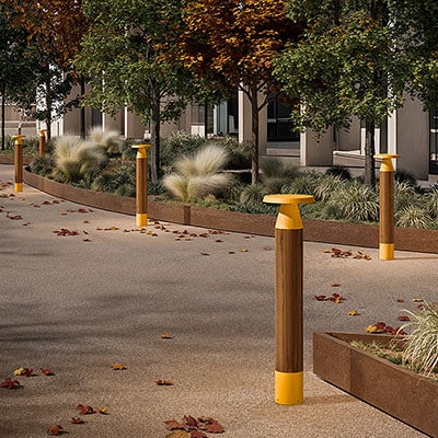 Designplan Lighting, Inc. | Olo Wood 1.1 LED Bollard, Weather-Resistant ...